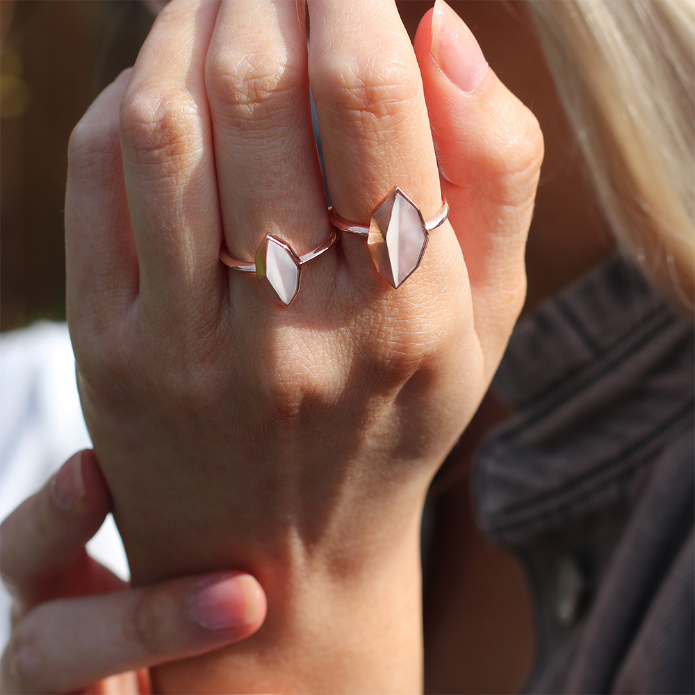 Jersey Pearl - Kyra Marquise Adjustable Ring